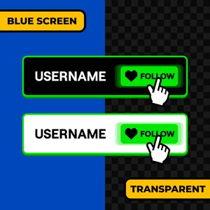 Custom Animated Kick Follow and Subscribe Button Overlay With ...