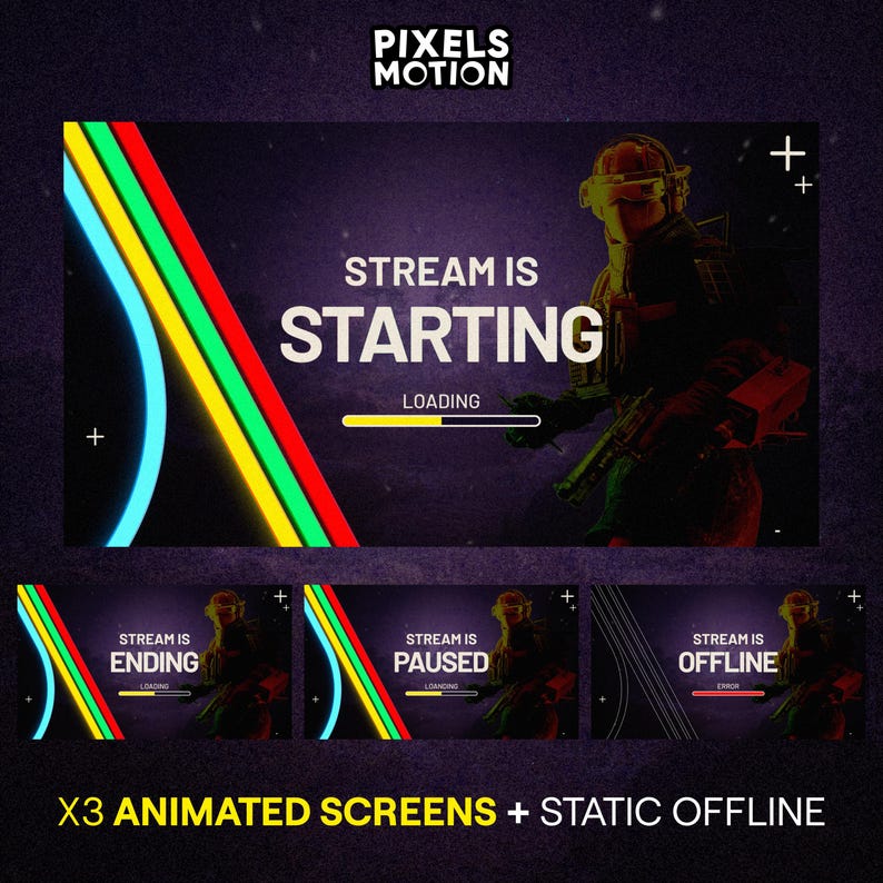 Raiders Animated Stream Overlay Package, Twitch/youtube/kick. Screens ...