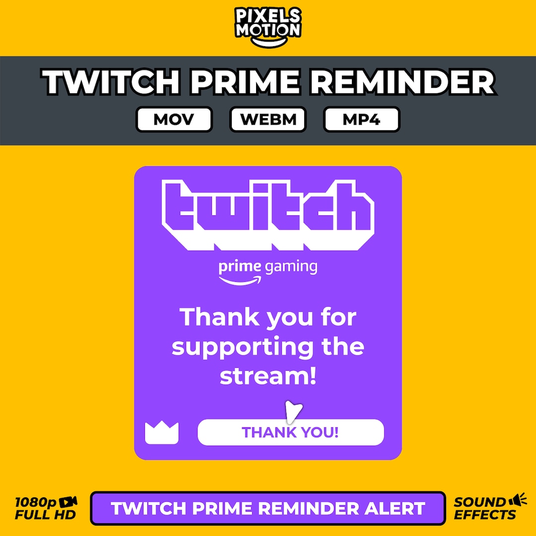 Animated Twitch Prime Subscribe Button Overlay With Integrated Special ...