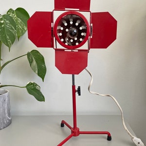 Vintage Adjustable Mini Red Studio Table Lamp - Etsy