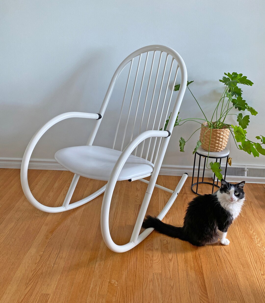 Vintage Amisco 1990 White Steel Rocking Chair Made in Canada - Etsy