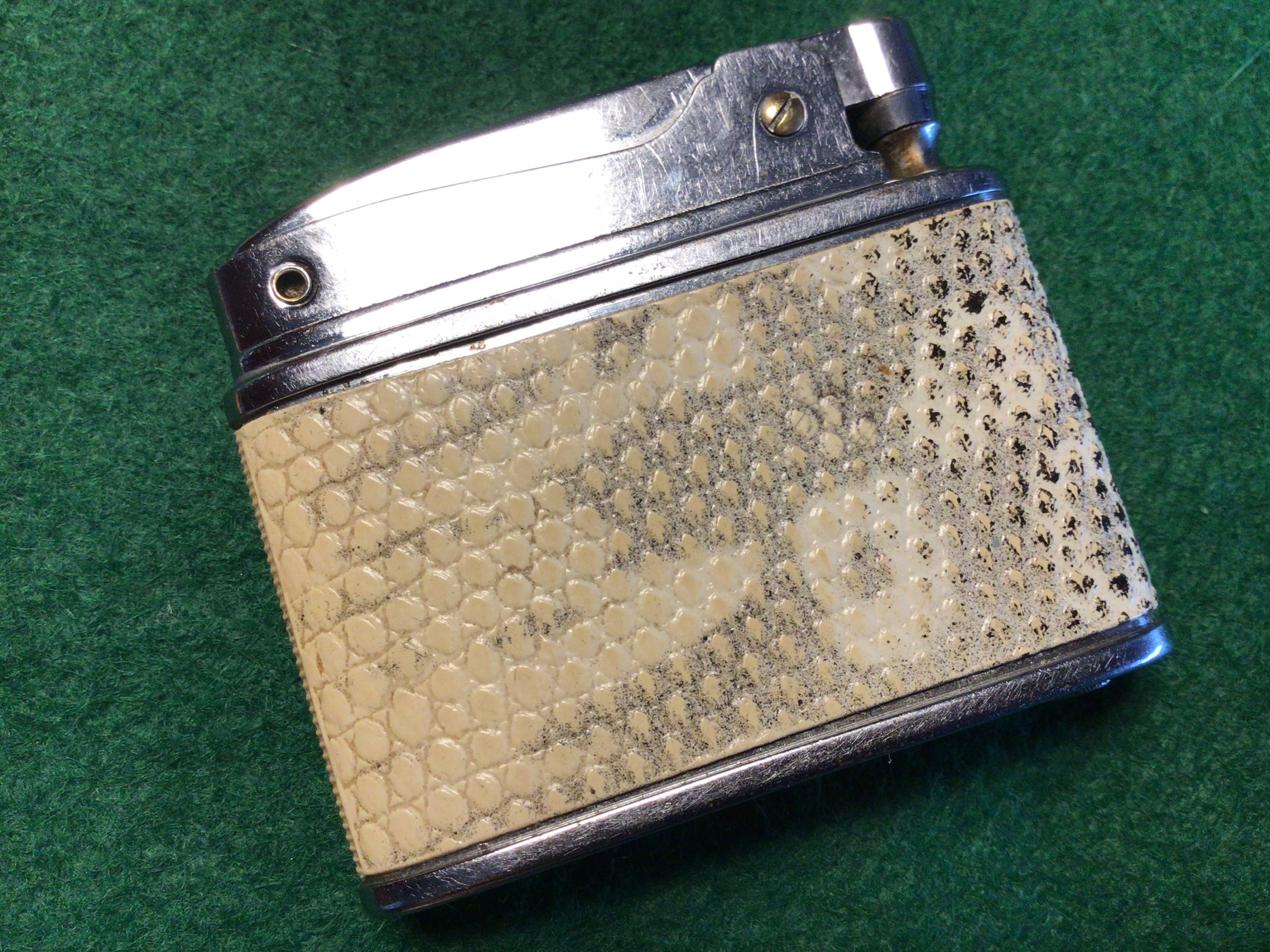 Vintage Polly Petrol Cigarette Lighter, Snakeskin Case,50s/60s - Etsy