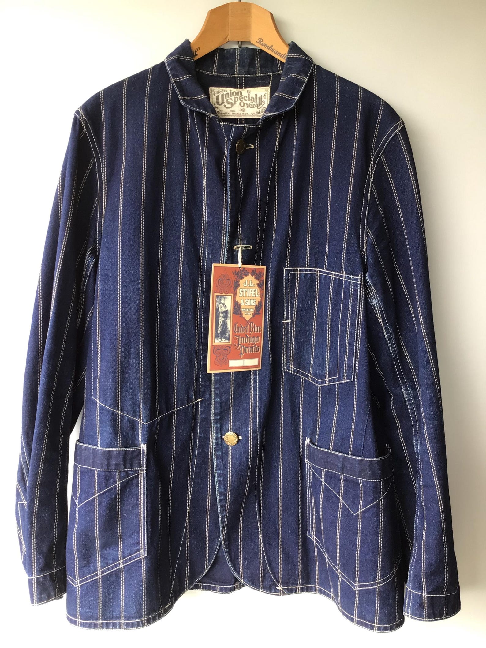Freewheelers Japan Conductor/engineer Jacket, Double Dot Square Wabash ...