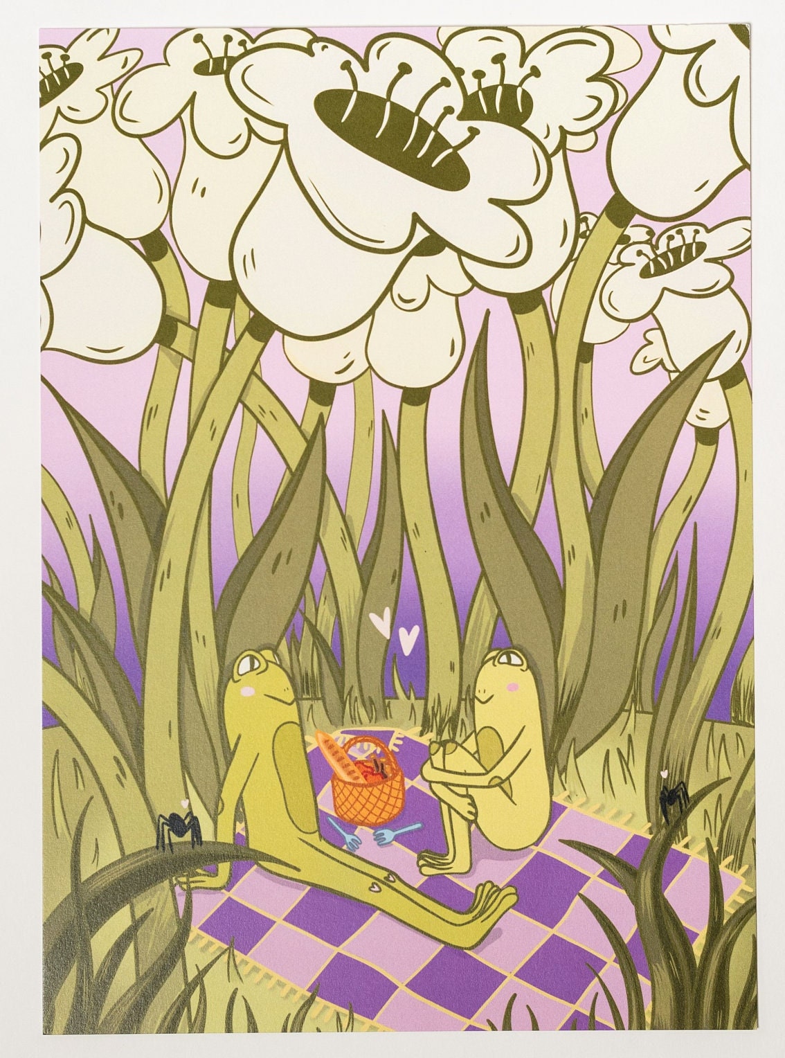 Frog Picnic A4 Poster Print Wall Decoration - Etsy Canada