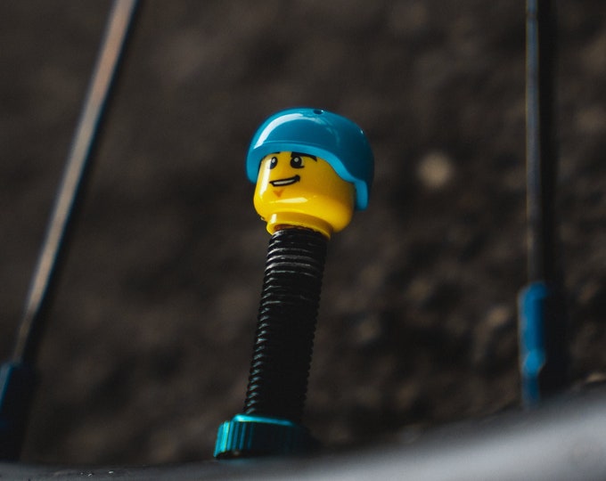 Bike valvecaps made from LEGO® character parts suitable on Presta ...