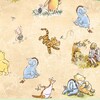Winnie the Pooh Watercolor Seamless Pattern Sage Green Patchwork ...
