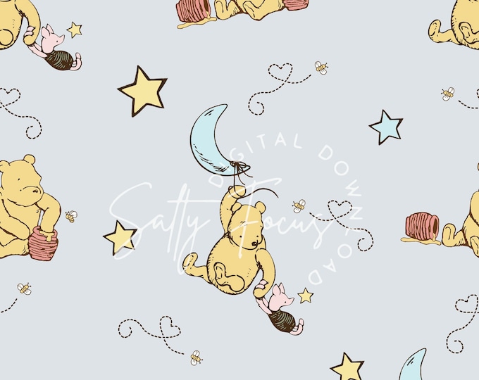 Classic Winnie-the-pooh Seamless Pattern, Vintage Pooh, Pooh and Piglet ...