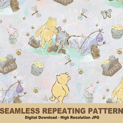 Classic Winnie the Pooh Seamless Pattern Pooh Seamless Pooh - Etsy