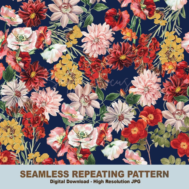 Spring Floral Paper - Etsy