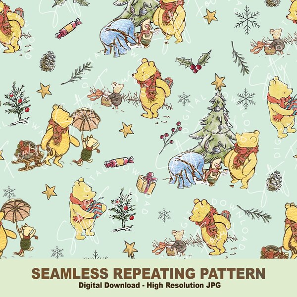 Winnie the Pooh Seamless,seamless Pattern,digital Paper,digital,paper ...