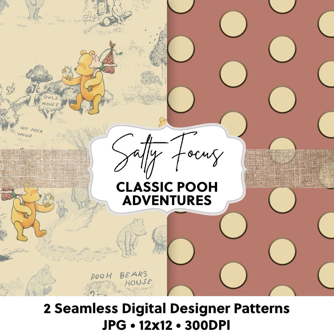 Classic Winnie-the-pooh, Pooh Bear, Seamless Pattern, Repeating Pattern ...