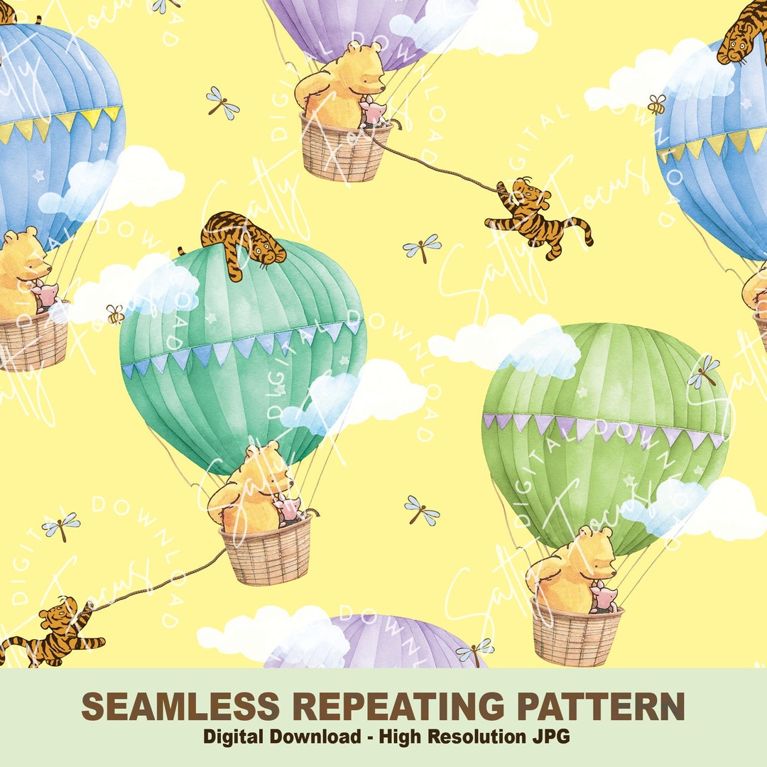 Classic Winnie-the-pooh Seamless Pattern With Tigger, Winnie-the-pooh ...