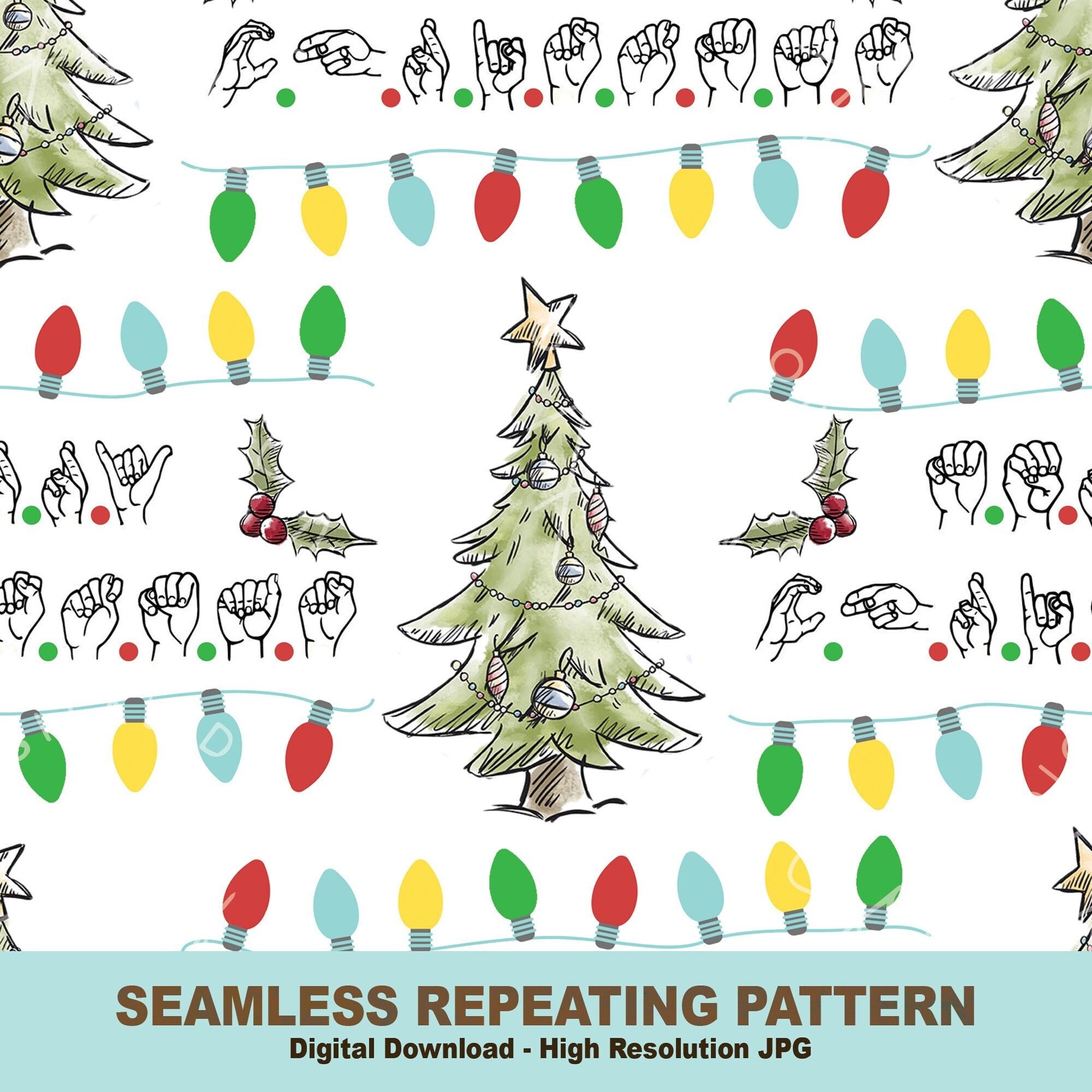 ASL Christmas Design American Sign Language Christmas - Etsy