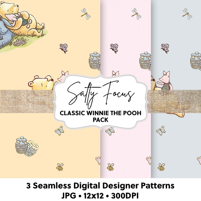 Classic Winnie-the-pooh Seamless Pattern, Pooh Bear, Classic Pooh, No ...