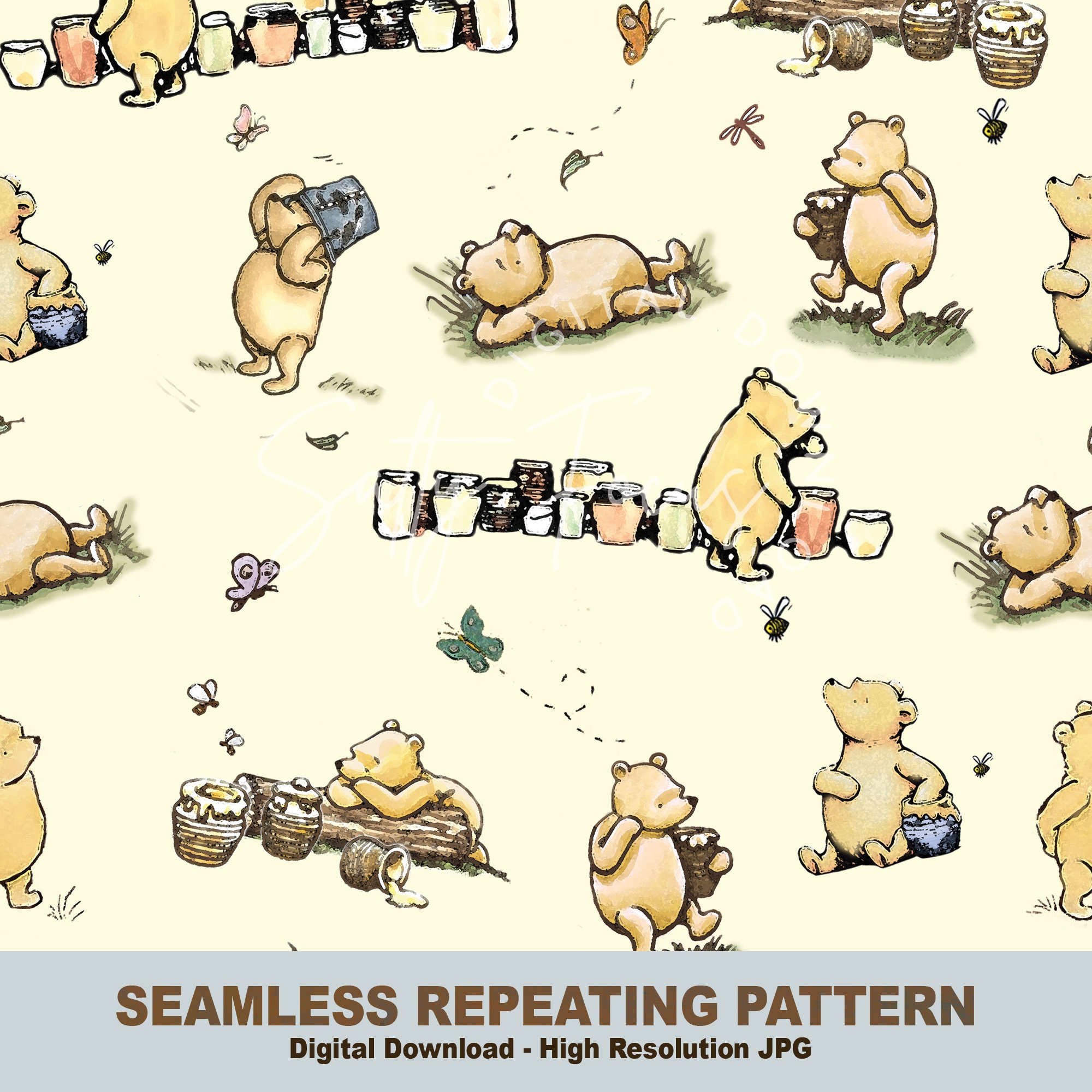 Classic Winnie the Pooh Collection Pack of 6 Seamless - Etsy