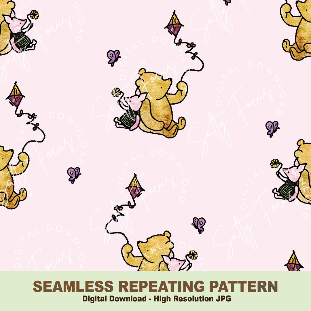 Classic Winnie-the-pooh Seamless Pattern, Pooh Seamless, Pooh Pattern ...