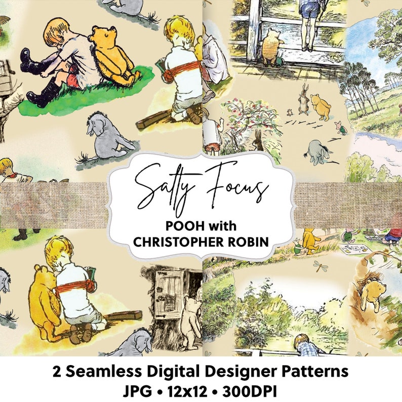 Classic Winnie the Pooh Seamless Pattern Winnie the Pooh - Etsy