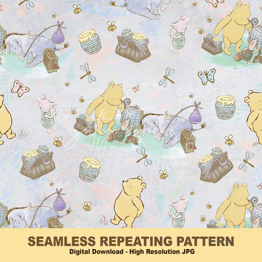 Classic Winnie-the-pooh Seamless File, Winnie-the-pooh Digital Paper ...