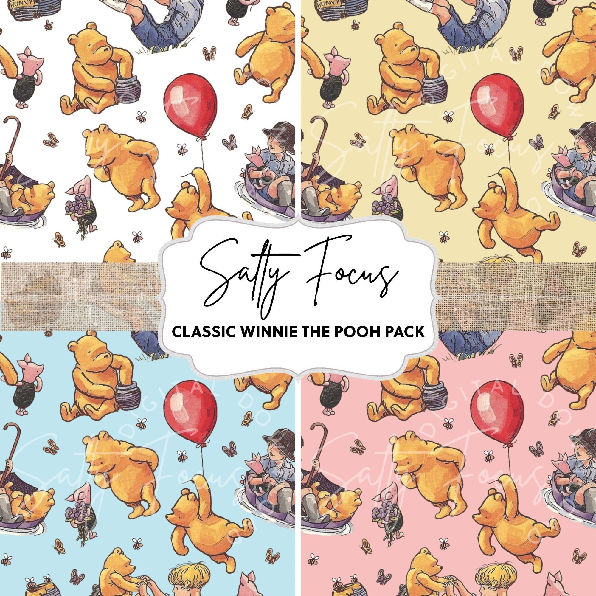 Classic Winnie-the-pooh, Seamless Pattern, Repeating Pattern, Digital ...