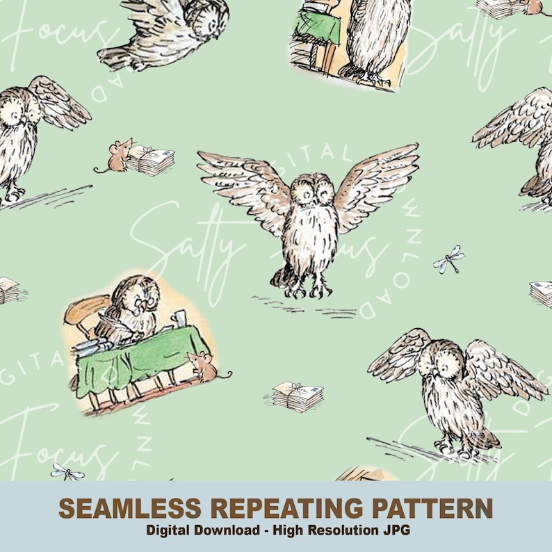 Classic Winnie the Pooh Seamless Pattern, Owl Seamless, Owl Pattern ...