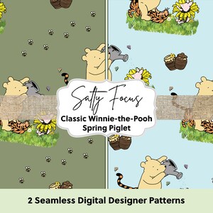 Spring Classic Winnie-the-pooh Seamless Pattern, Pooh and Piglet ...
