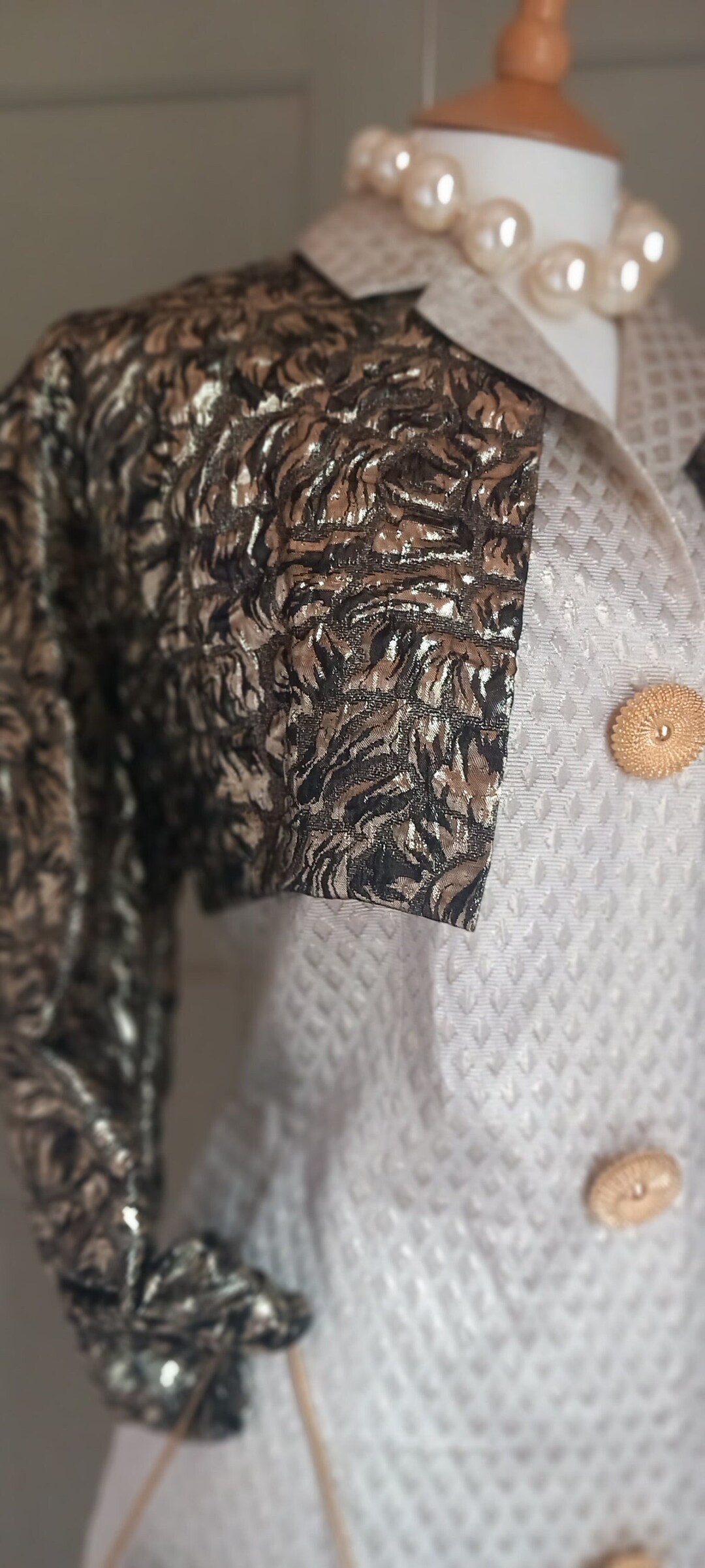 1960s Glam Gold Cropped Bolero Evening Jacket - Etsy UK