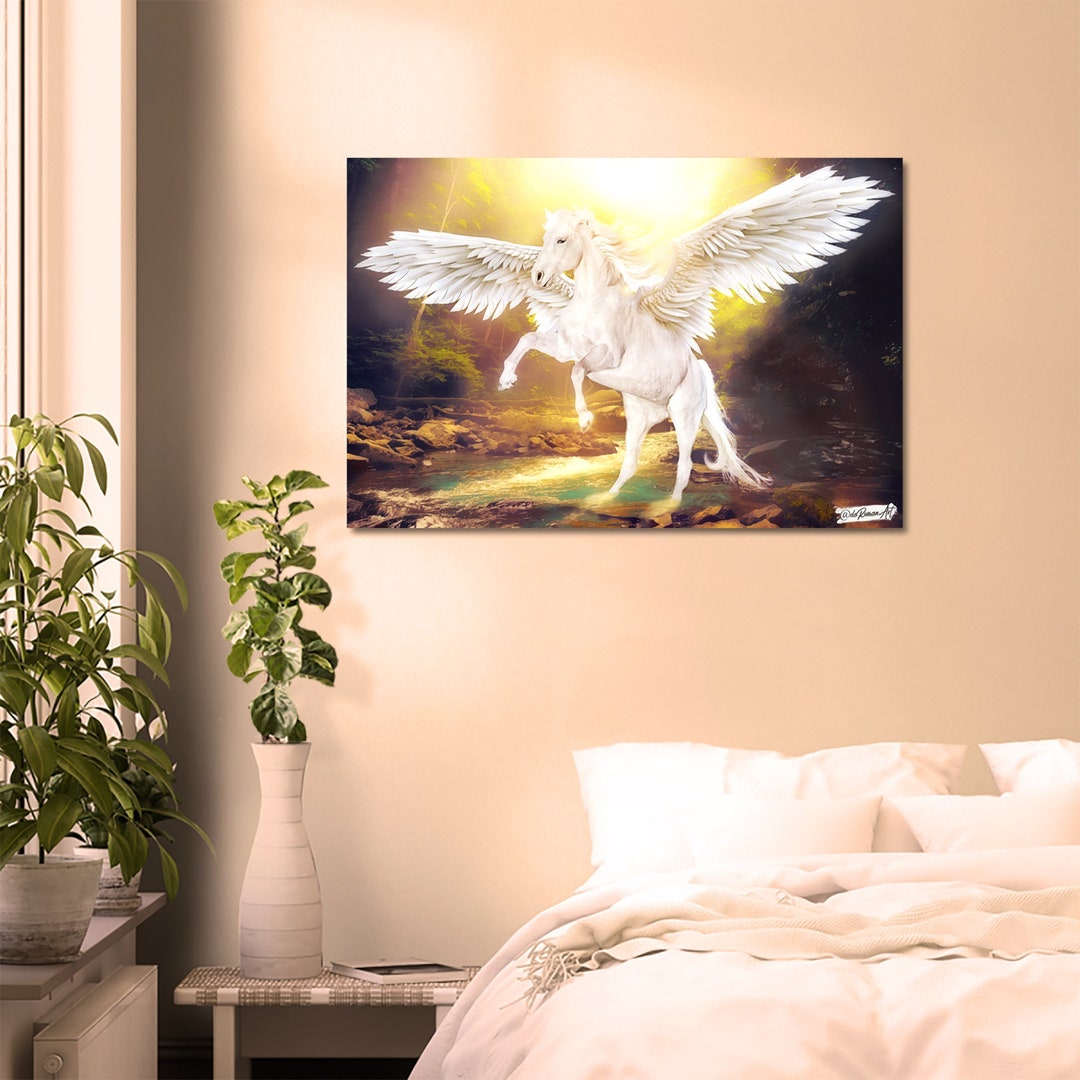 Pegasus Wall Art (canvas or Poster), Pegasus Painting, Pegasus Print ...