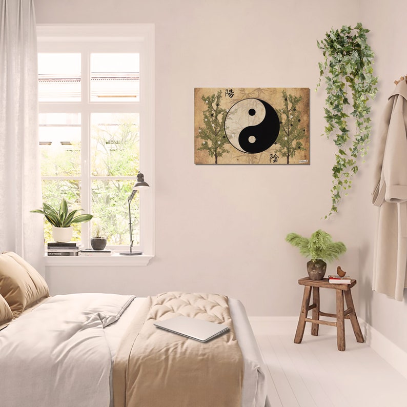 Yin Yang Wall Art, Yin Yang Decor, Yin Yang Room Decor, Yin Yang Print ...
