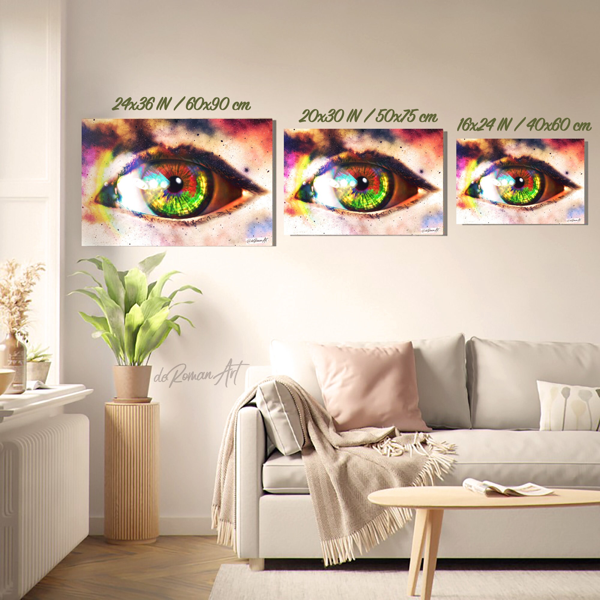 Cuadro del Ojo y el Universo en Poster o Lienzo, Cuadro del Ojo de Dios ...