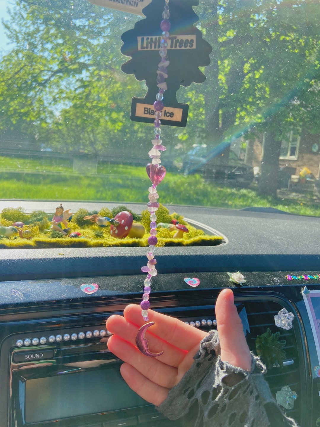 Magenta Moonbeam Car Charm / Car Decor / Rearview Mirror Accessory ...