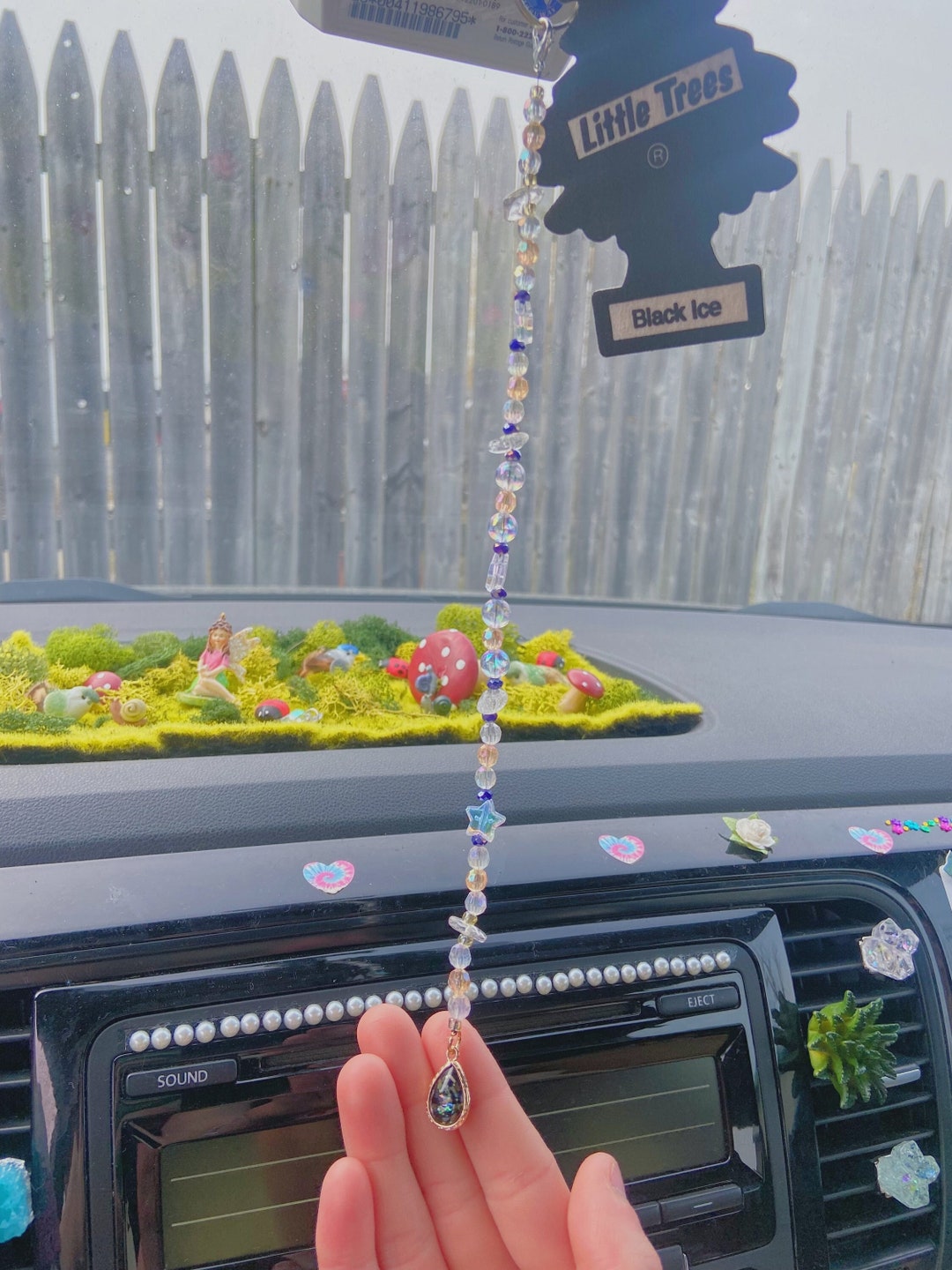 Dark Blue Holographic Sun Catcher Car Charm / Car Decor / Rearview ...