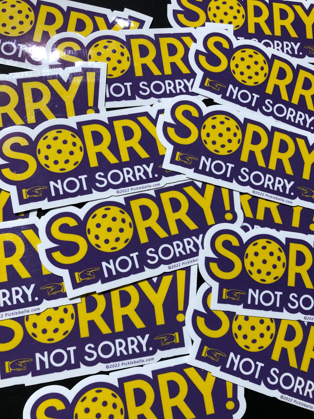Pickleball Sticker | Sorry Not Sorry | Original Designs and Unique ...