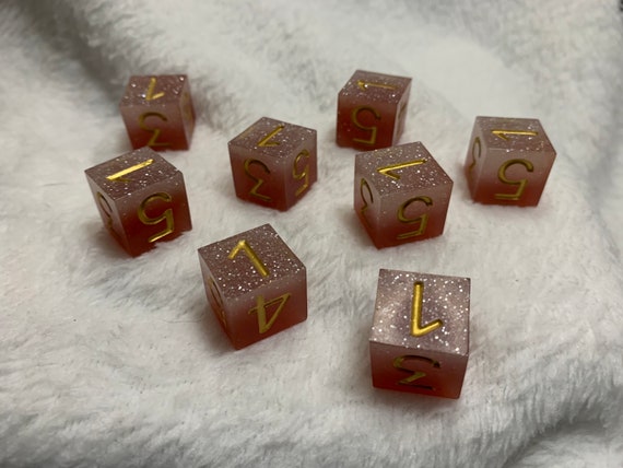 Earthen Grace Set of Eight Sharp-sided D6s color-changing - Etsy