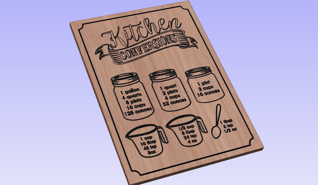 Kitchen Conversions - Crv3d, Crv, Dxf, Ai, Svg, Eps, Pdf, Aspire File ...