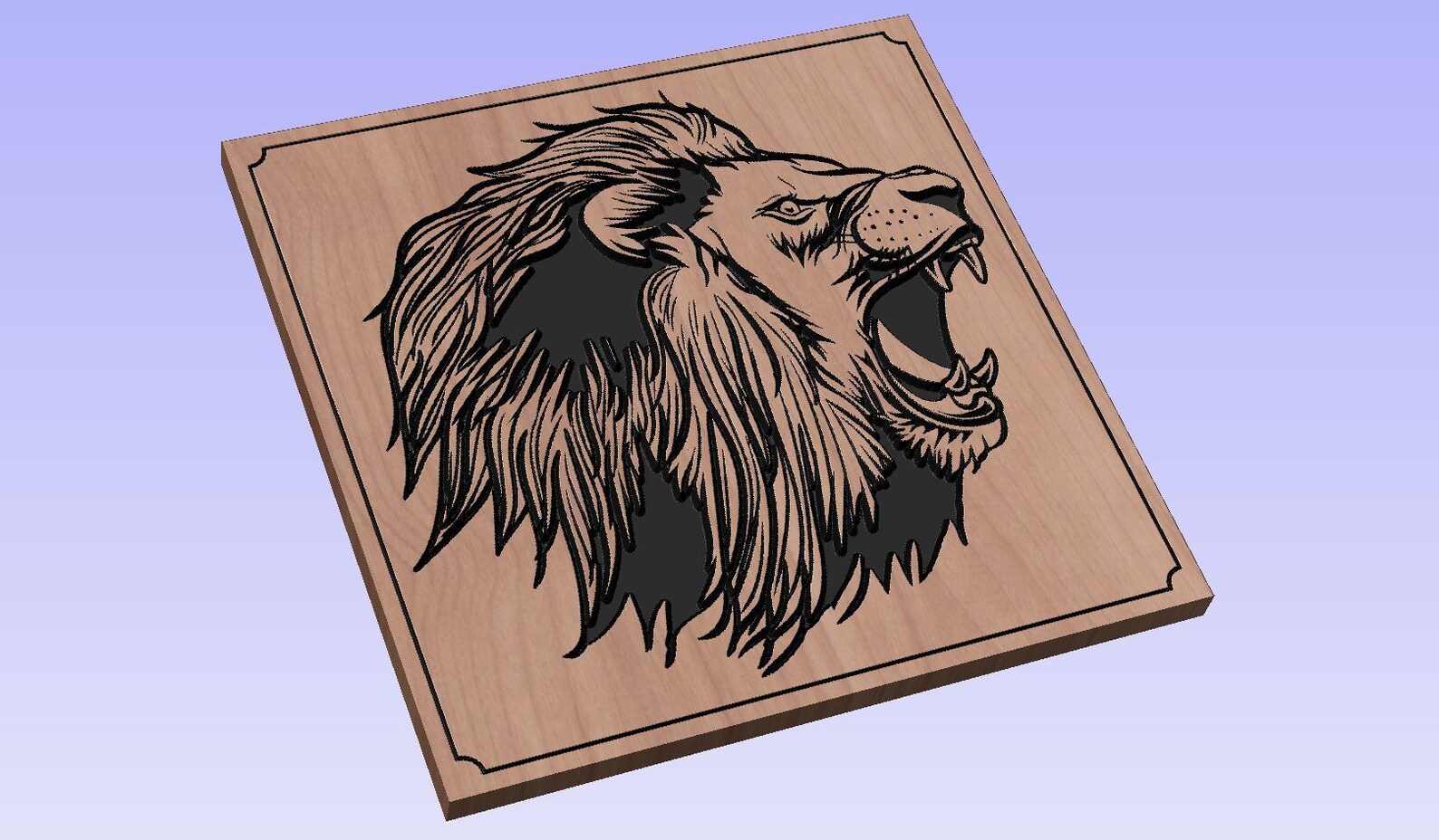 Animal - Lion Head - Crv3d, Crv, Dxf, Ai, Svg, Eps, Pdf, Aspire File ...