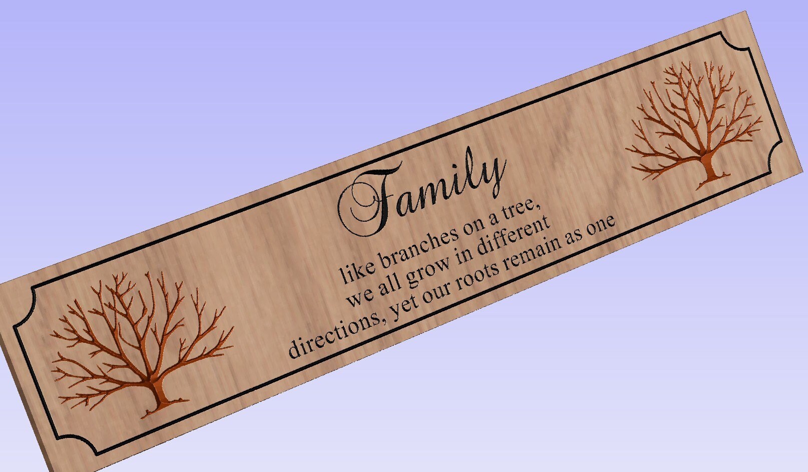 Family Tree Sign Crv3d, Crv, Dxf, Ai, Svg, Eps, Pdf, Aspire File ...