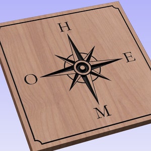 Home Compass Crv3d, Crv, Dxf, Ai, Svg, Eps, Pdf, Aspire File, Vcarve ...