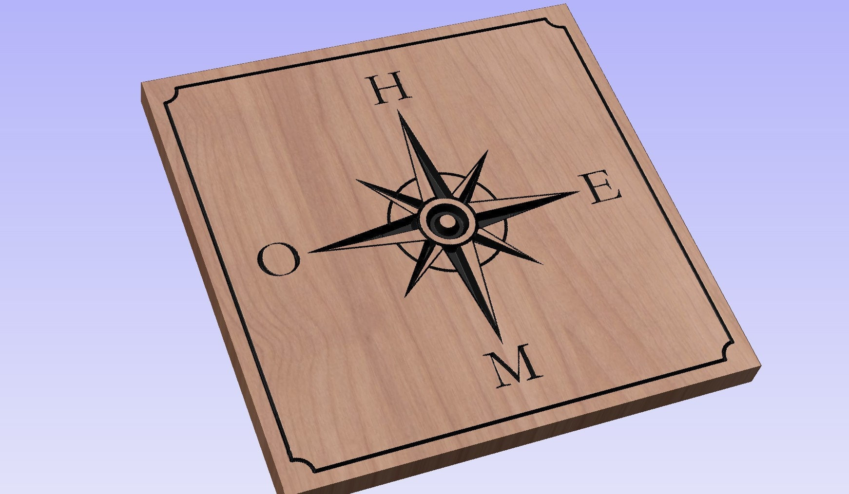 Home Compass - Crv3d, Crv, Dxf, Ai, Svg, Eps, Pdf, Aspire File, Vcarve ...