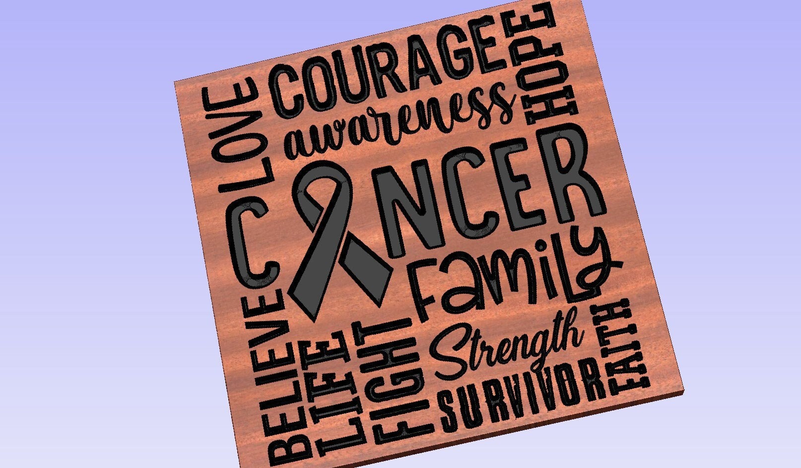 Cancer Subway Art Crv3d Crv Dxf Ai Svg Eps Pdf Aspire - Etsy