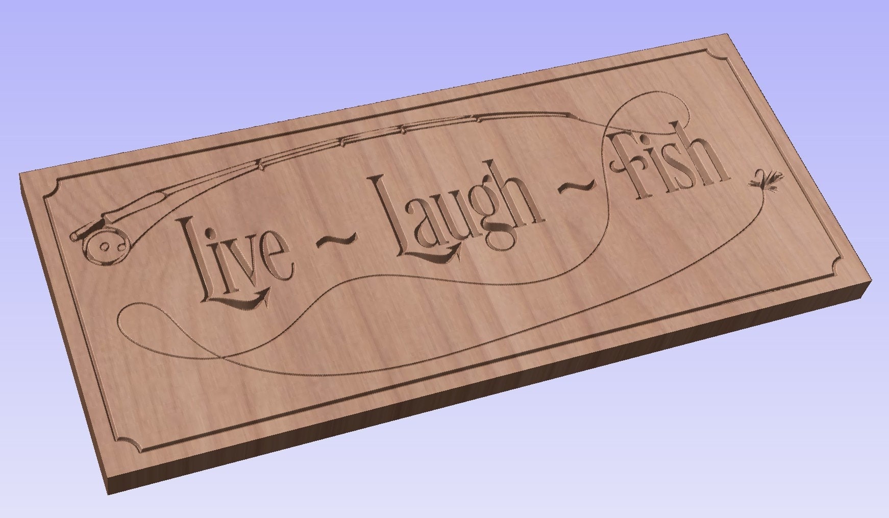 Live Laugh Fish Crv3d Crv Dxf Ai Svg Eps Pdf Aspire - Etsy