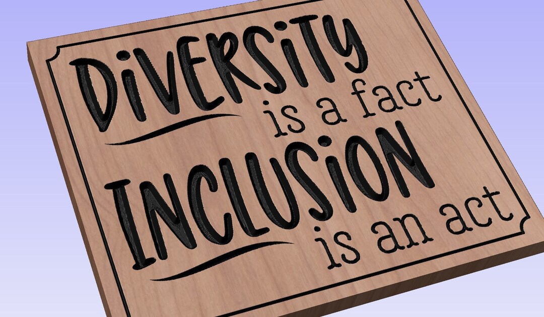 Diversity is a Fact, Inclusion in an Act - Crv3d, Crv, Dxf, Ai, Svg ...