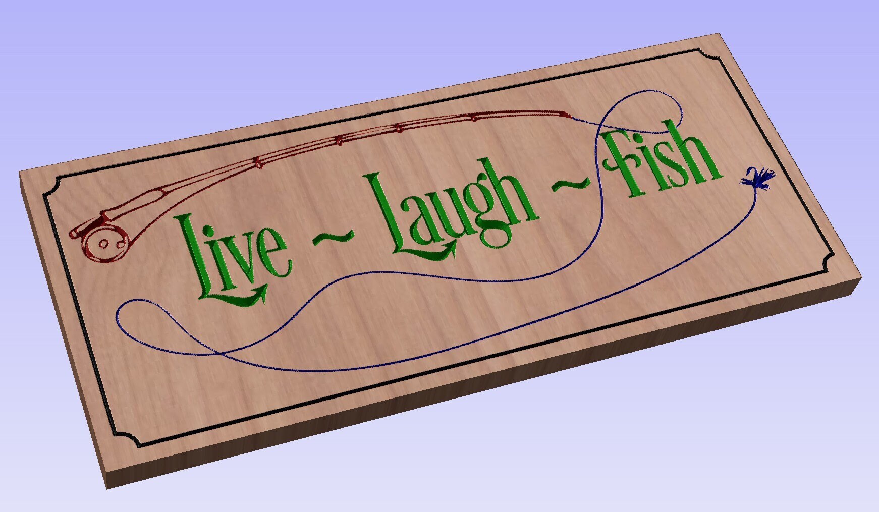Live Laugh Fish Crv3d Crv Dxf Ai Svg Eps Pdf Aspire - Etsy