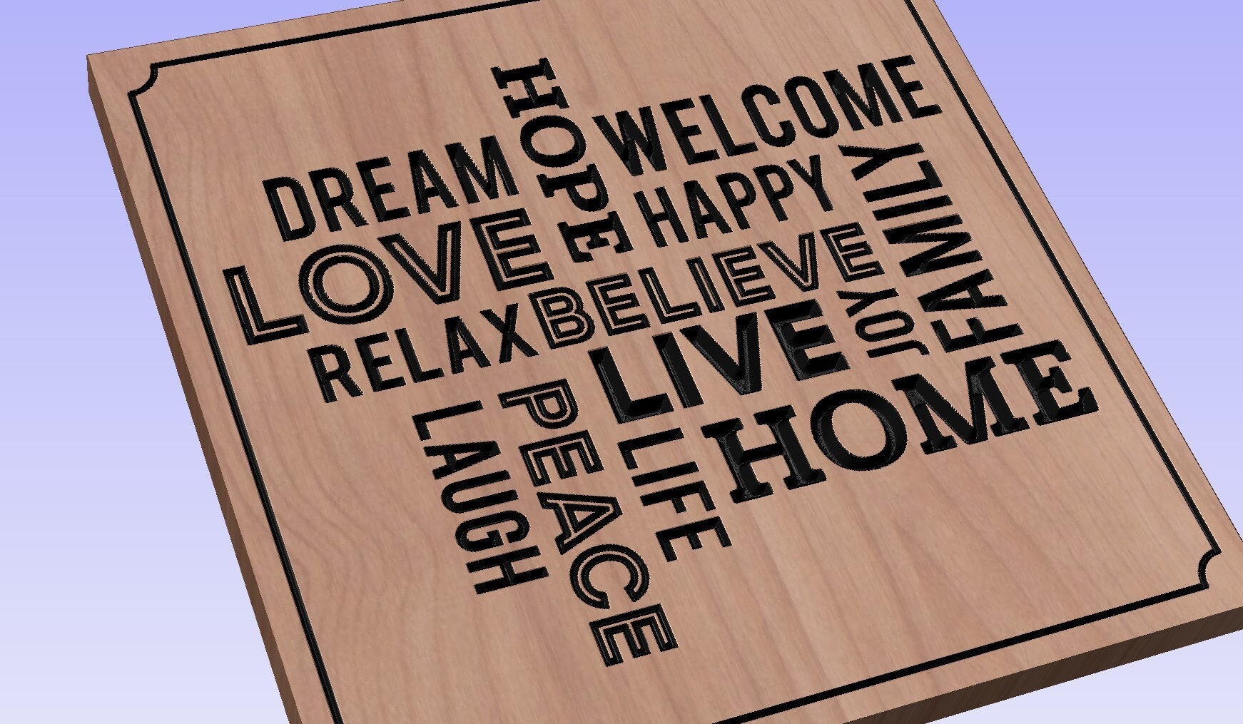 Family Word Art - Crv3d, Crv, Dxf, Ai, Svg, Eps, Pdf, Aspire File ...