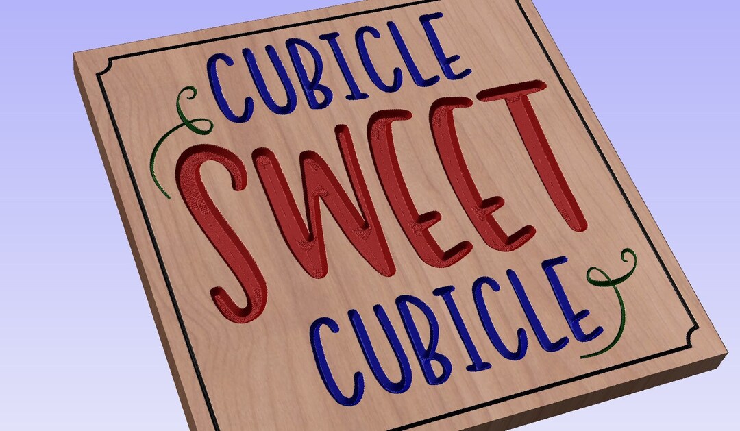 Cubicle Sweet Cubicle - Crv3d, Crv, Dxf, Ai, Svg, Eps, Pdf, Aspire File ...