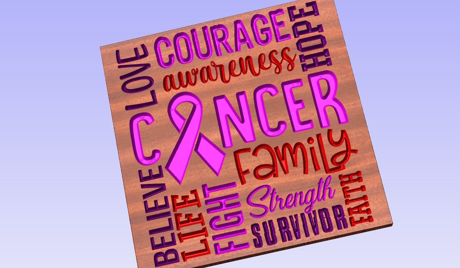 Cancer Subway Art Crv3d Crv Dxf Ai Svg Eps Pdf Aspire - Etsy