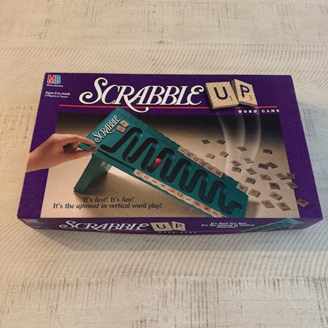 Vintage 1996 Milton Bradley Scrabble up Word Game - Etsy