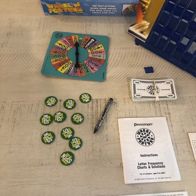 2002 Pressman Wheel of Fortune 20th Century Anniversary Edition Board ...