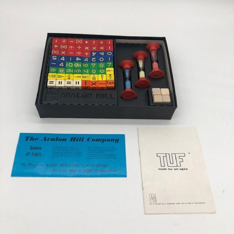 Rare, Vintage 1969 Avalon Hill Tuf Game of Mathematics - Etsy
