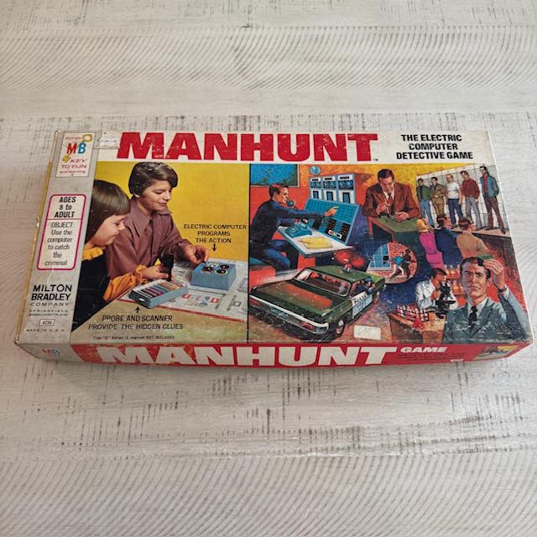 Vintage 1972 Milton Bradley Manhunt the Electric Computer Detective ...