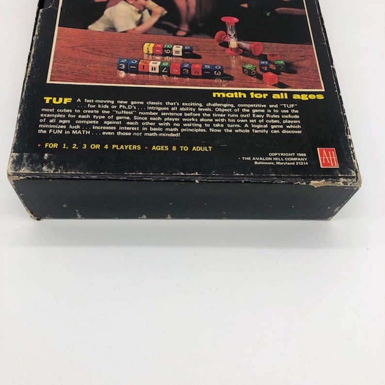 Rare, Vintage 1969 Avalon Hill Tuf Game of Mathematics - Etsy